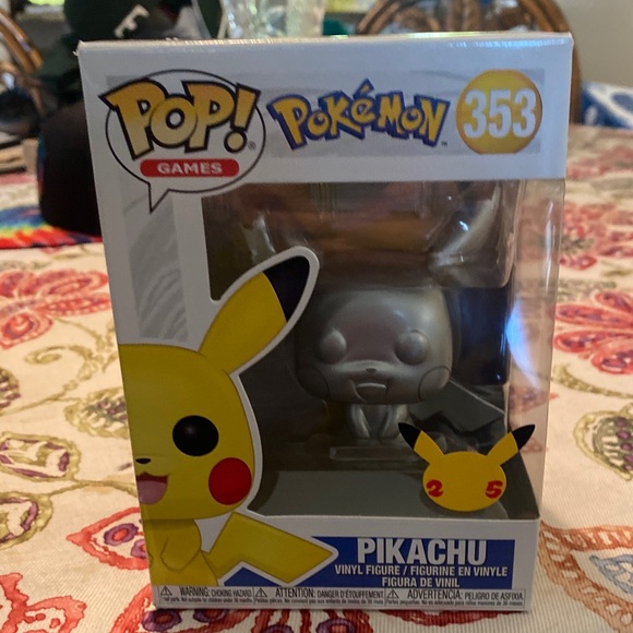 Funko | Toys | Funko Pop Pikachu 353 Metallic Silver | Poshmark